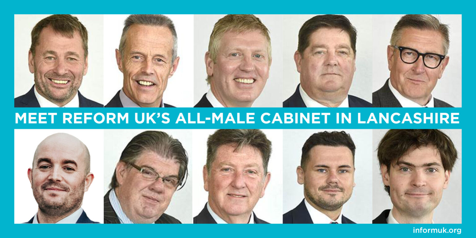 Reform appoints all-male cabinet in Lancashire – Inform UK